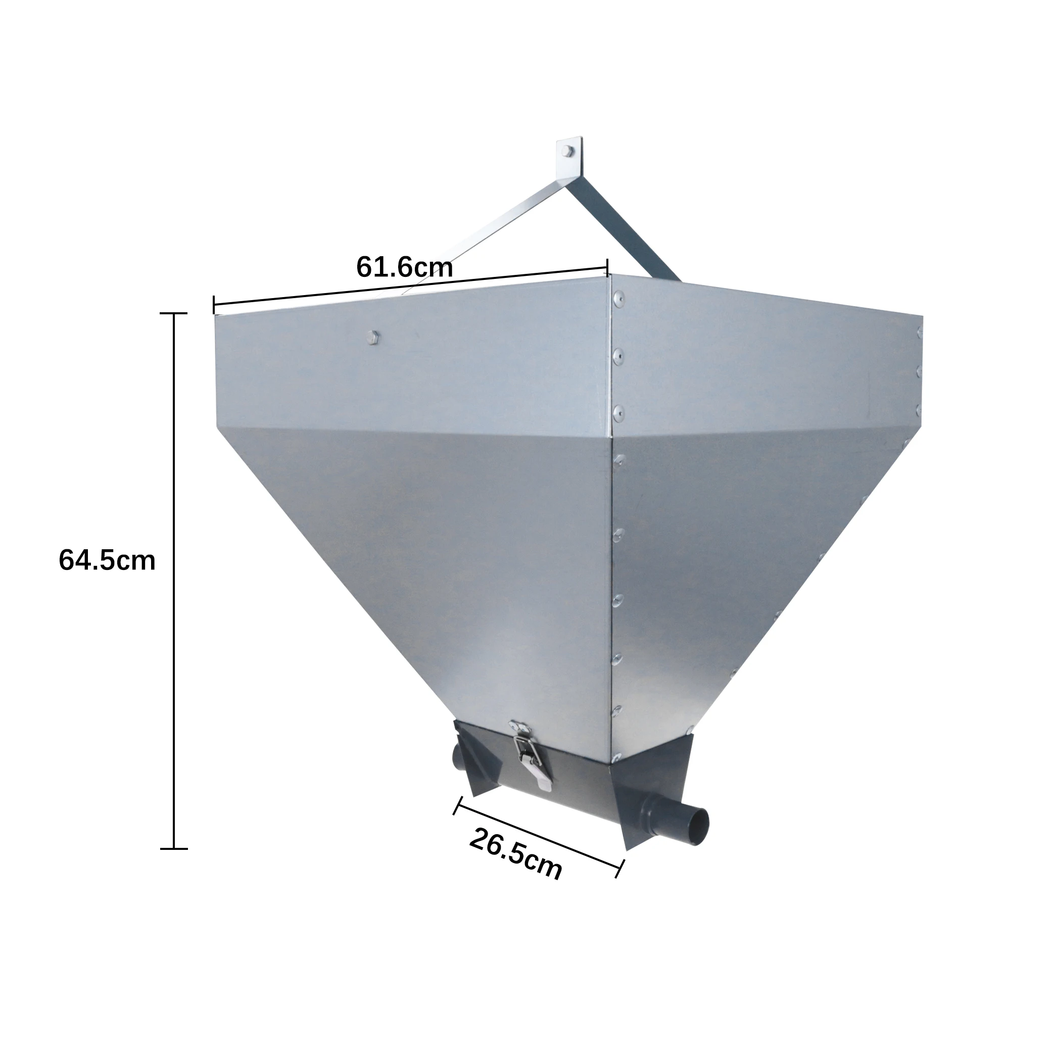 Galvanized Steel Feed Hopper Feeding Hopper Main Feed Line Hopper ...