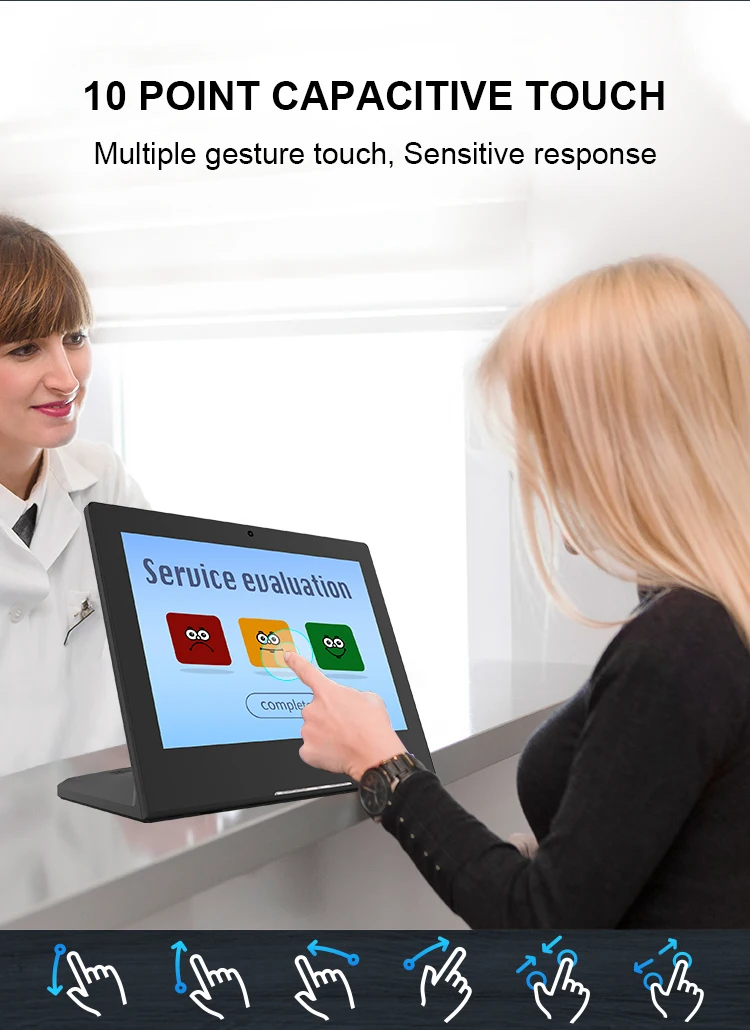 L Shape Portrait Touch Screen - Customer Feedback Evaluator