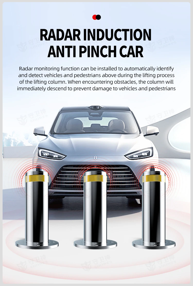 Hydraulic Rising Bollard 304 Stainless Steel Driveway Parking Bollard OEM