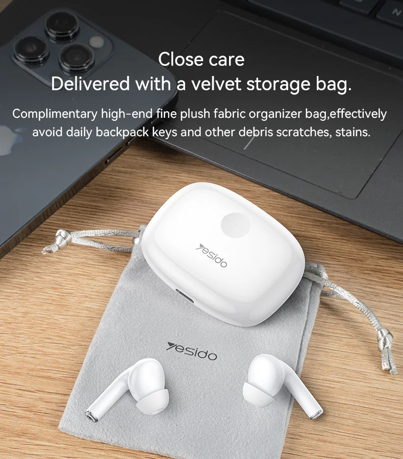 TWS24 Yesido Wireless Earphones - Dual Noise Cancellation