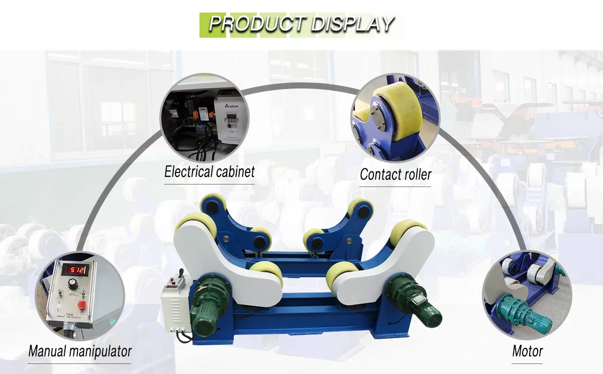 Inclined Welding Rotator Industrial Cylinder Pipe Tube Tank Roller Fit ...