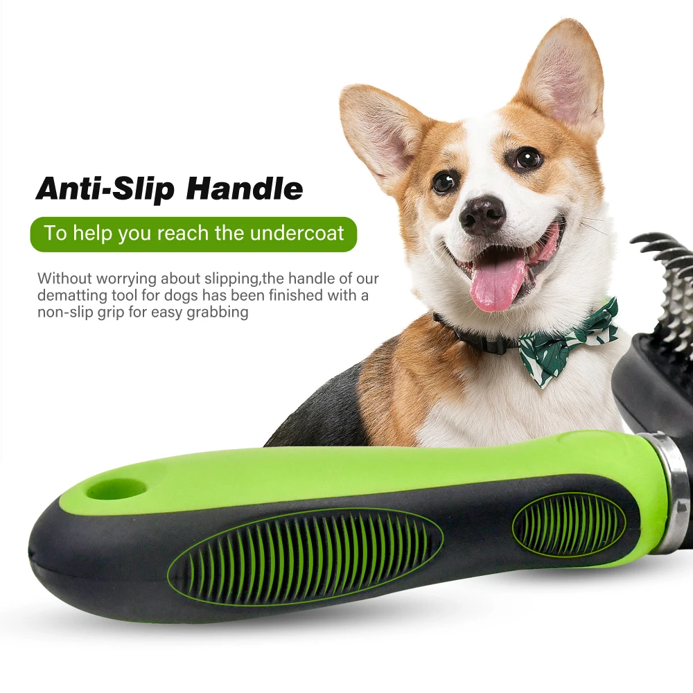 Professional Long Hair Pet Grooming Undercoat Rake Dog And Cat Fur ...