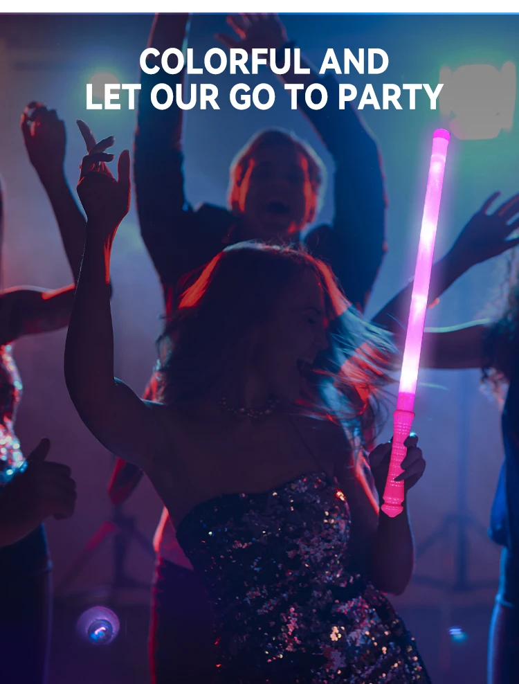 2023 Magic Rainbow Colorful Rgb Cheering Up Led Light Glowing Stick For ...