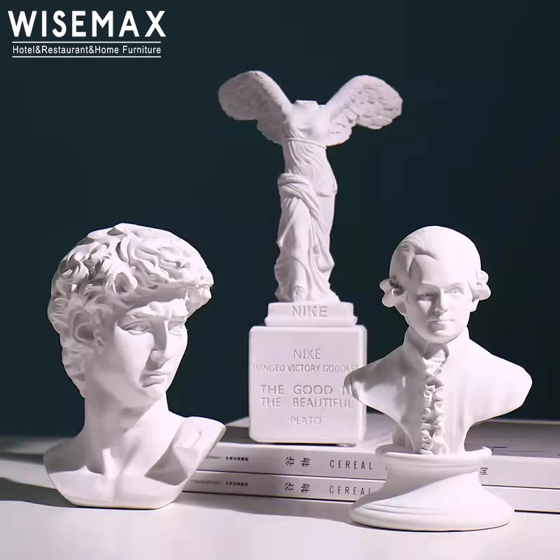 Wisemax Furniture Ancient Greek Statues Living Room Decor Console Table ...