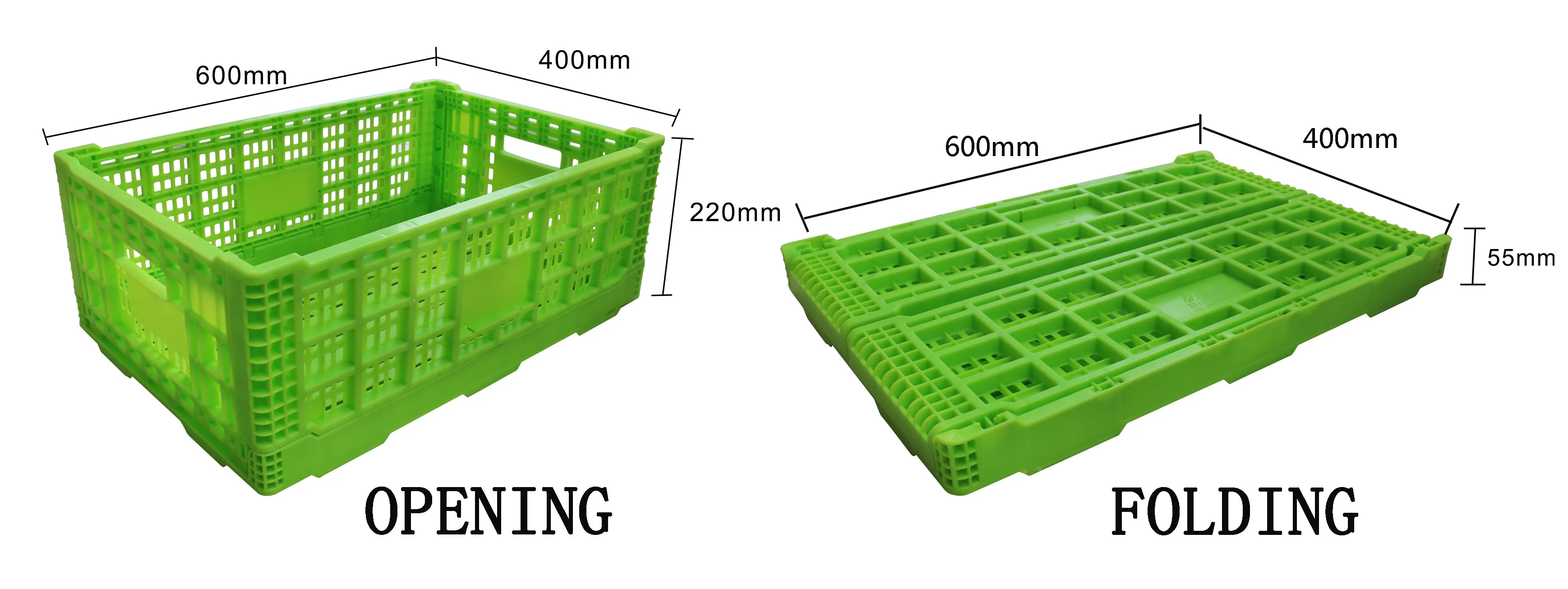 Plastic Moving Box Crates Plastic Collapsible Mesh Crates For Fruits ...