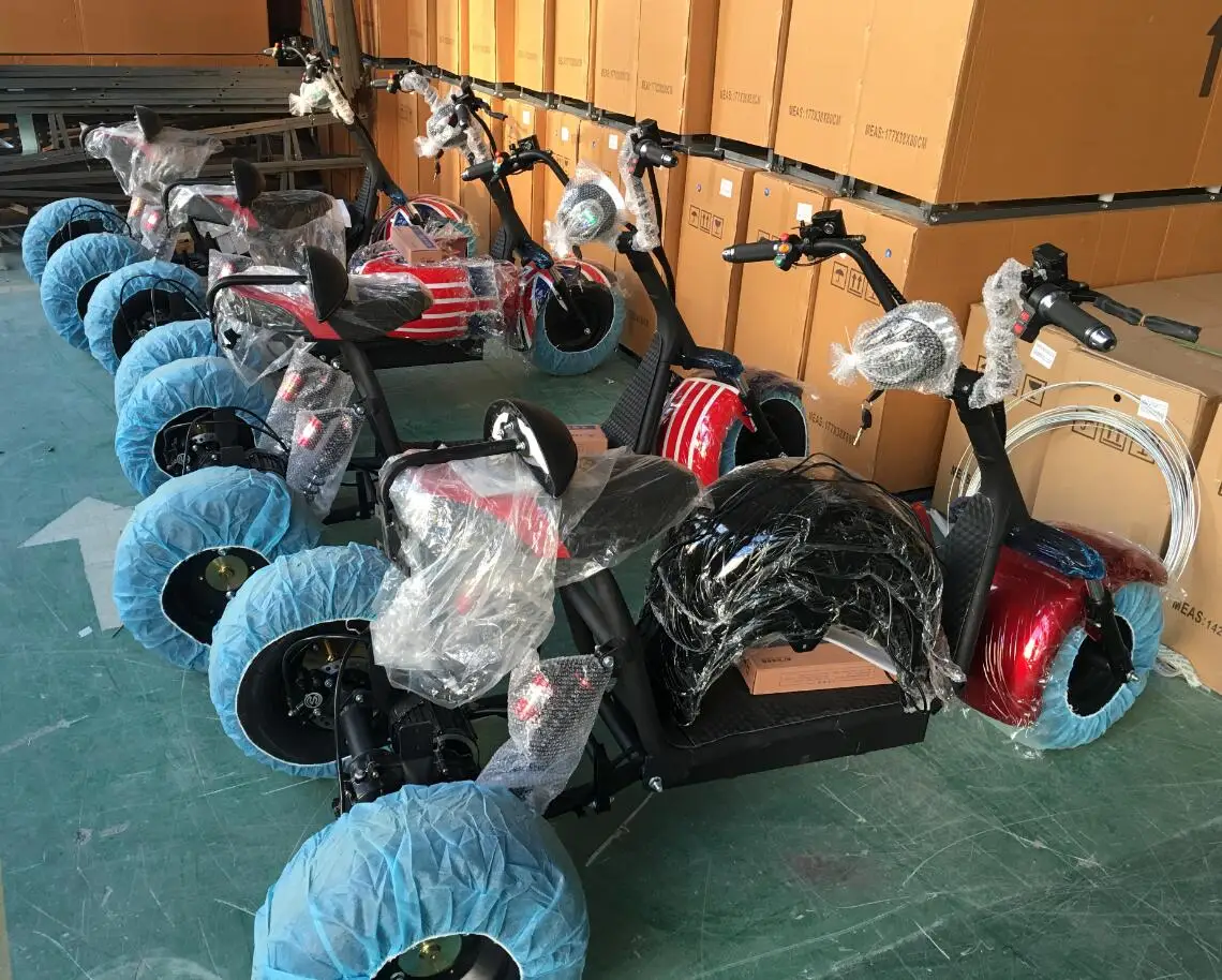 EU Stock Electric Scooters Citycoco 2000w 2*60v 20ah Battery Electric ...