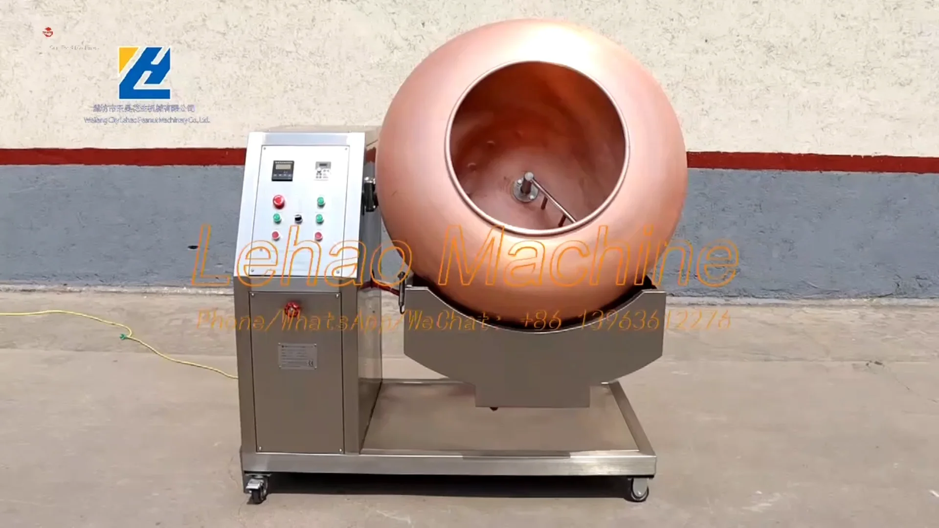 Rotary Pan Pecan Peanuts Sugar Coating And Roasting Machine Snack ...