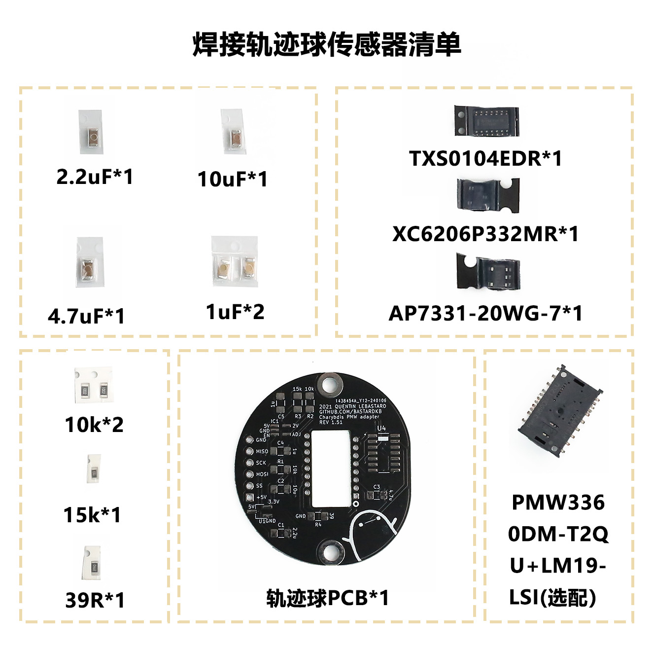 Charybdis Open Source Split Keyboard Trackball RGB4*6