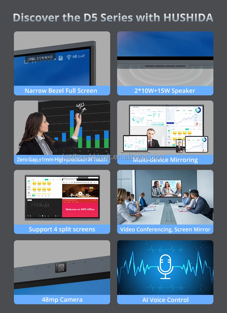 Wall Mount Interactive Board Mobile Stand Interactive Learning Display ...