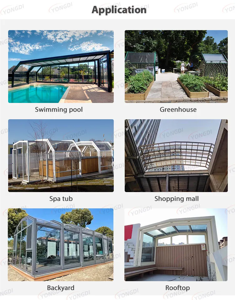 Hotel Outdoor Motorized Aluminum Shed Lean to Wall Retractable ...