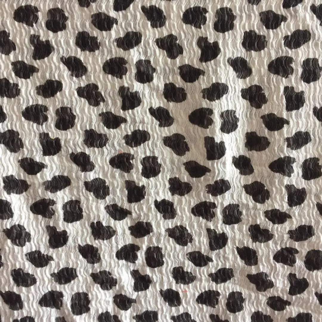 Small Dot Crinkle Warp Fancy Knit Print Jacquard Fabric For Women ...