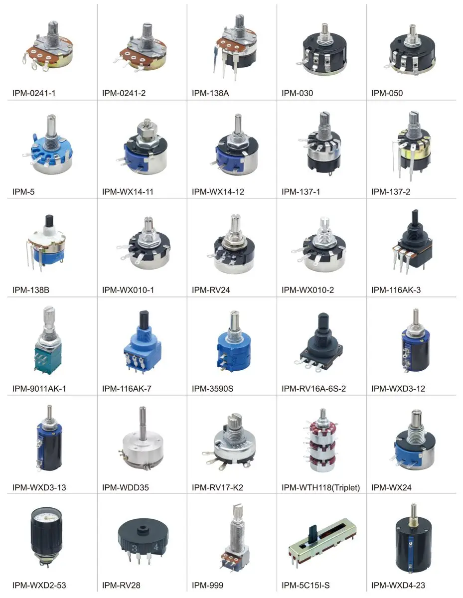 Rotary Potentiometer with Switch - Ideal for Audio Adjustments