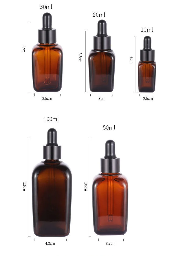 Wholesale Dropper Bottle 10ml 20ml 30ml Essential Oil Bottle Square ...