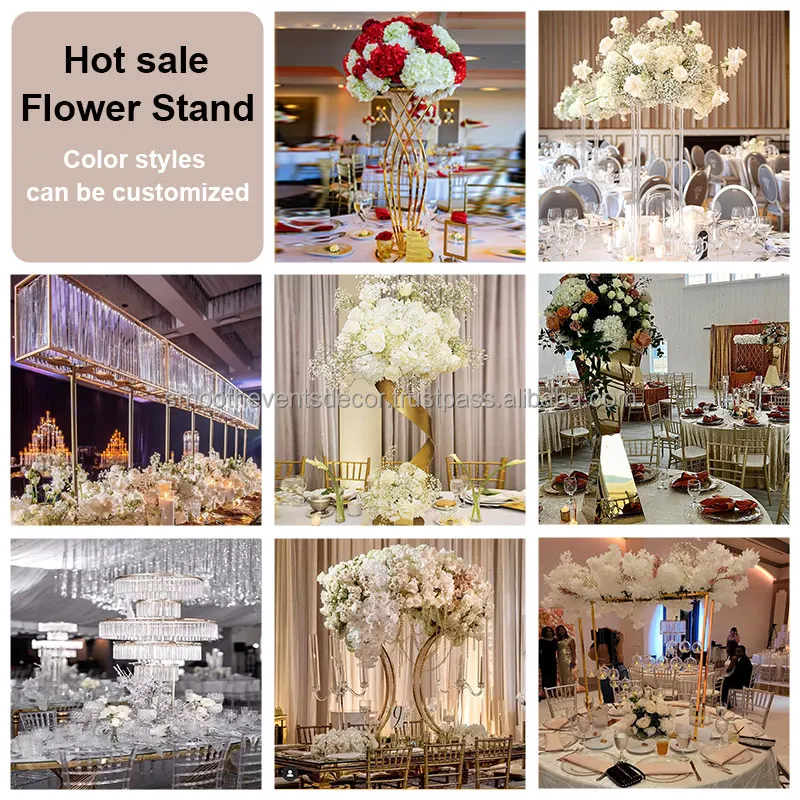 SMOOTH Mermaid Flower Stand Centerpieces Gold Metal Rack Flower Ball ...