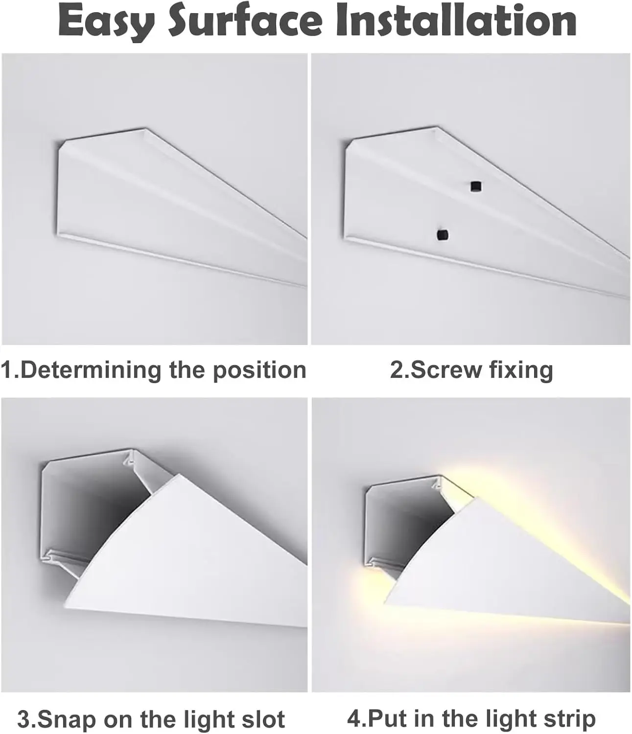 SDW97.9x89MM Crown Molding Indirect Lighting for Ceiling/Wall Corners ...