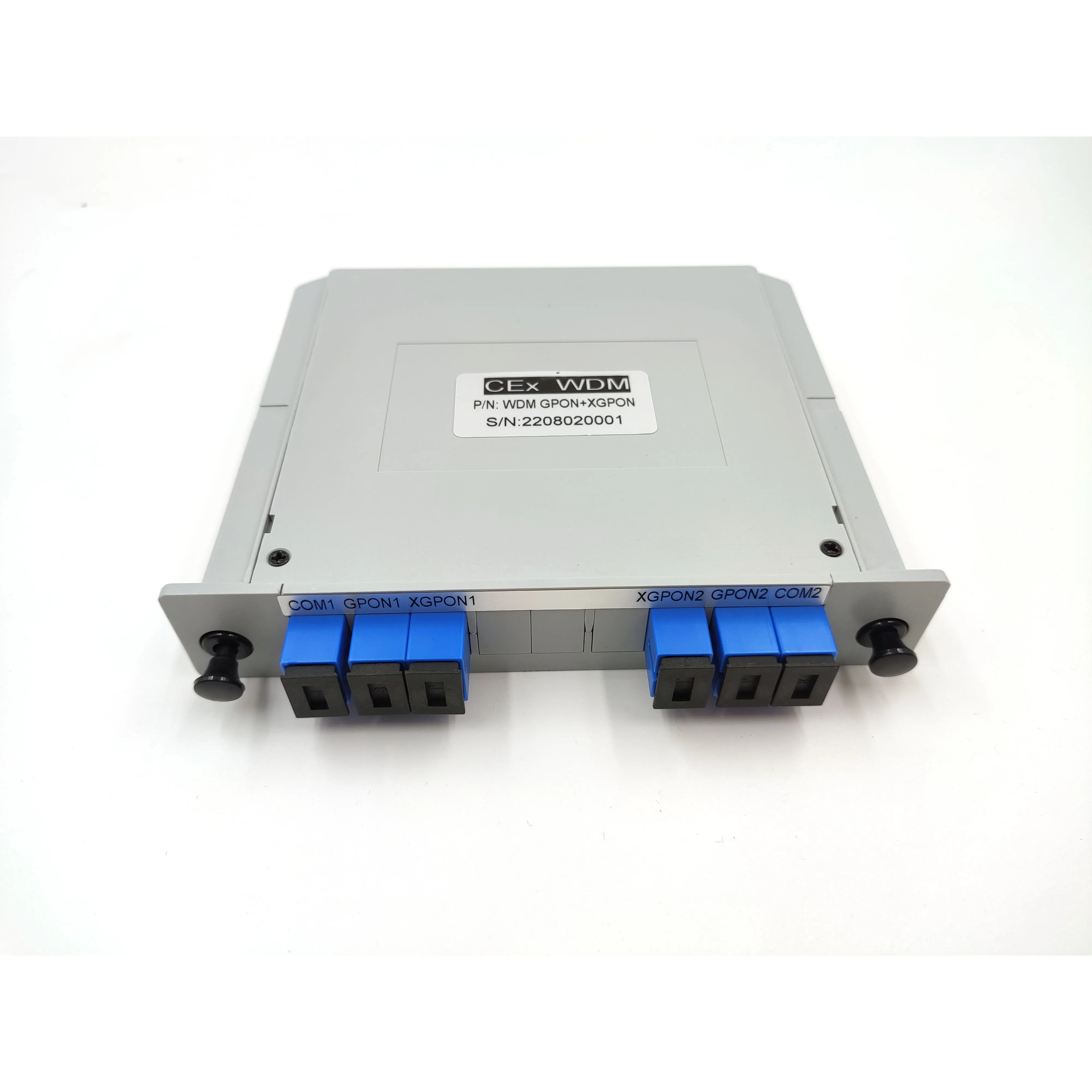 The WDM1r module combiner incorporates a GPON and 10G GPON interface ...