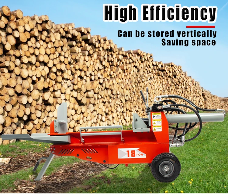 18 Ton Hydraulic Electric Log Splitter Wood Log Splitter Machine Double ...