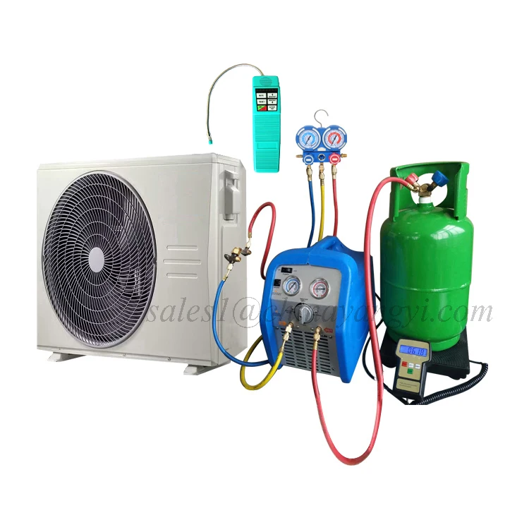 R32 R1234yf R410a R134a Refrigerant Recovery Machine 1 Hp Rr500 Car Air ...