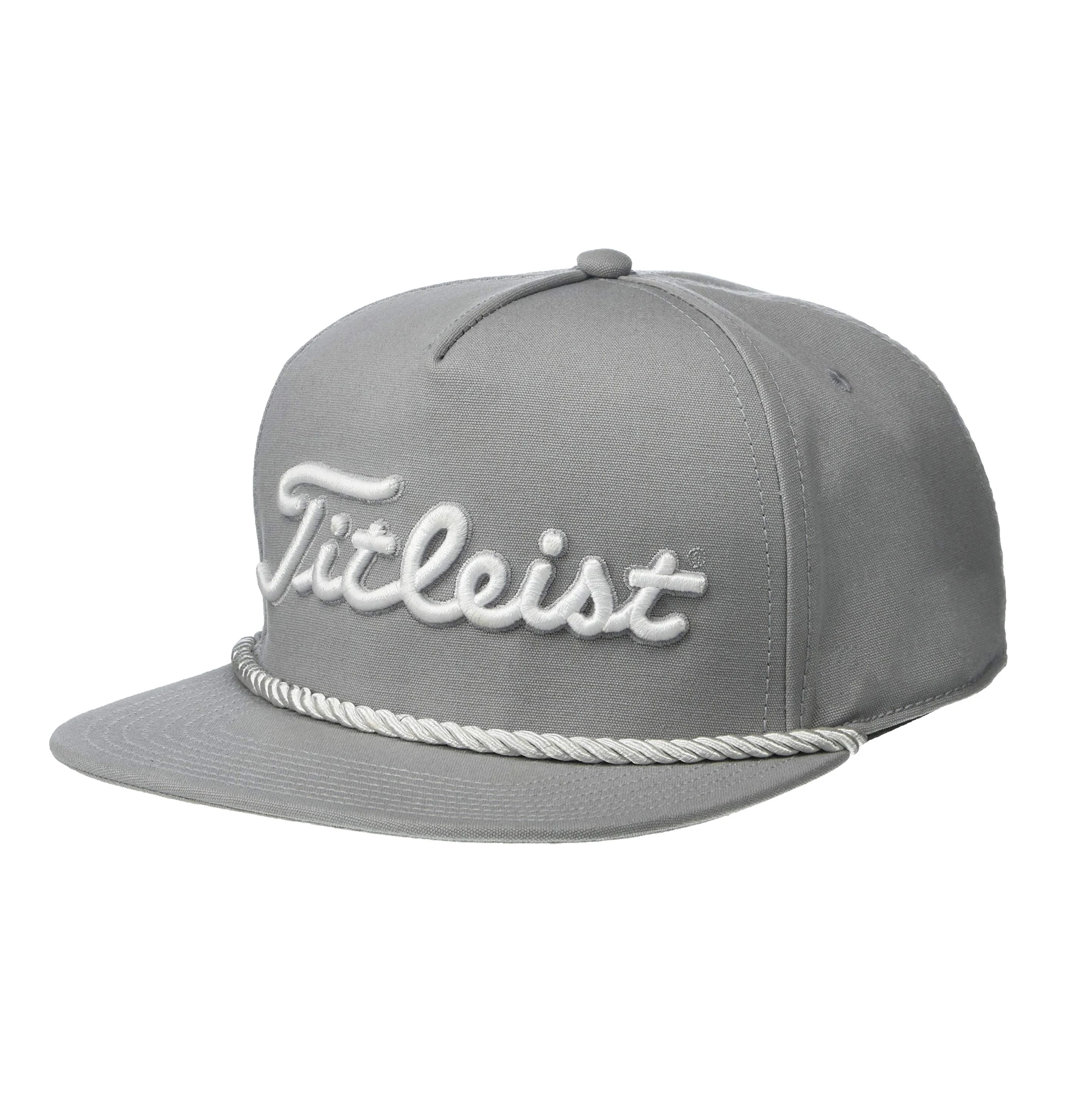 Black Organic Cotton Rope Hat Men's Tour Rope Flat Bill Hat Embroidery ...