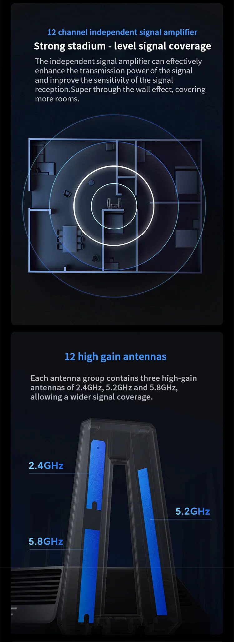 High-speed Xiaomi Router AX9000 Tri-band E-sports Wifi6 Enhanced 4K ...