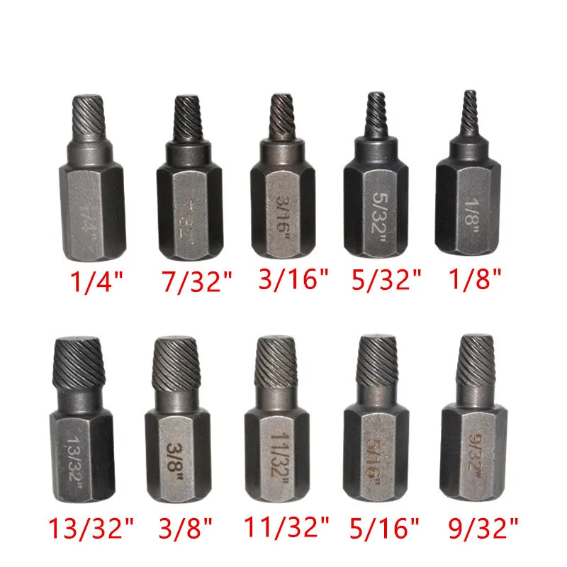 25pcs HSS Hexagonal Handle Screw Extractor Broken Screw Remove Tool Set ...