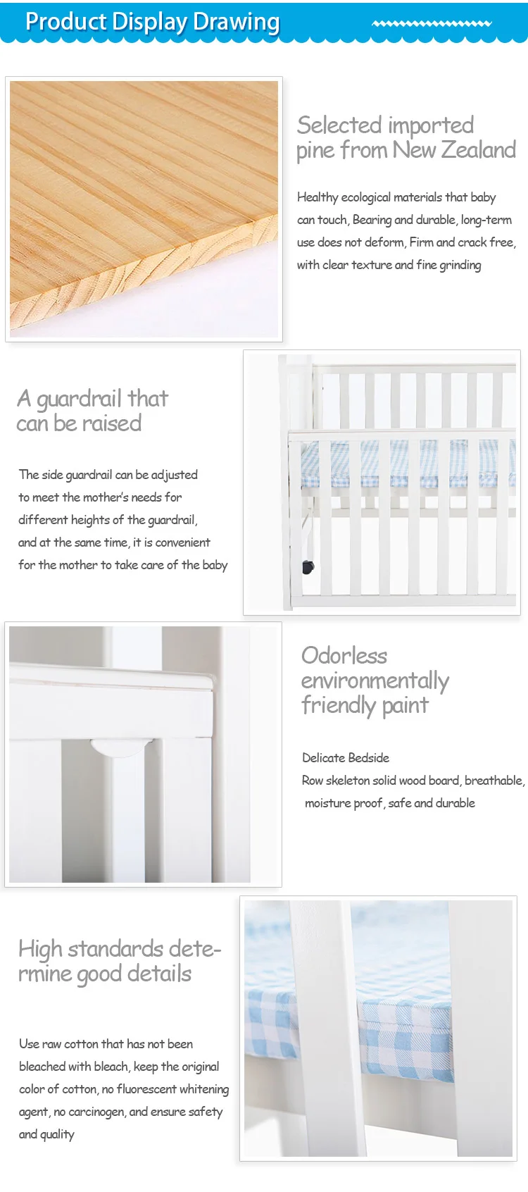 Pine Wood Baby Sleeping Bed Carry Cot For Babies With Wheel - Buy Baby Sleeping Bed,Carry Cot ...