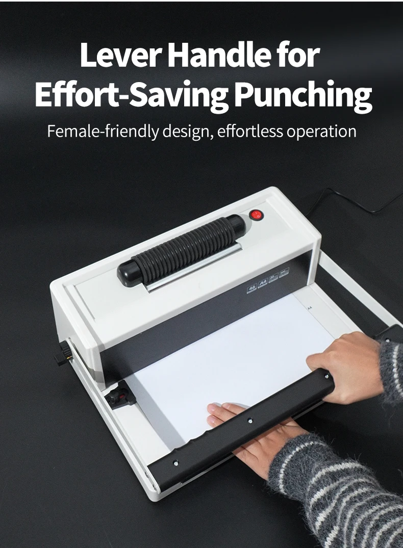 20 Sheet Capacity A4 Size Manual Notebook Hole Punching Binding Machine ...