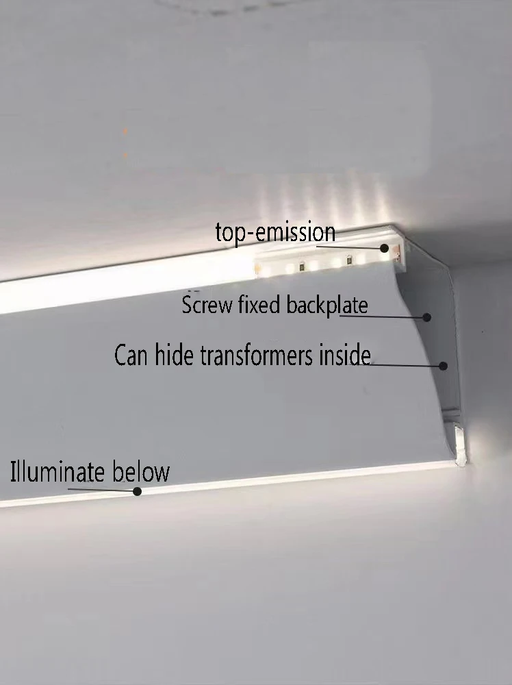 Hot Sale Gypsum Line Ceiling Led Luminous Top Corner Line Light Lamp ...