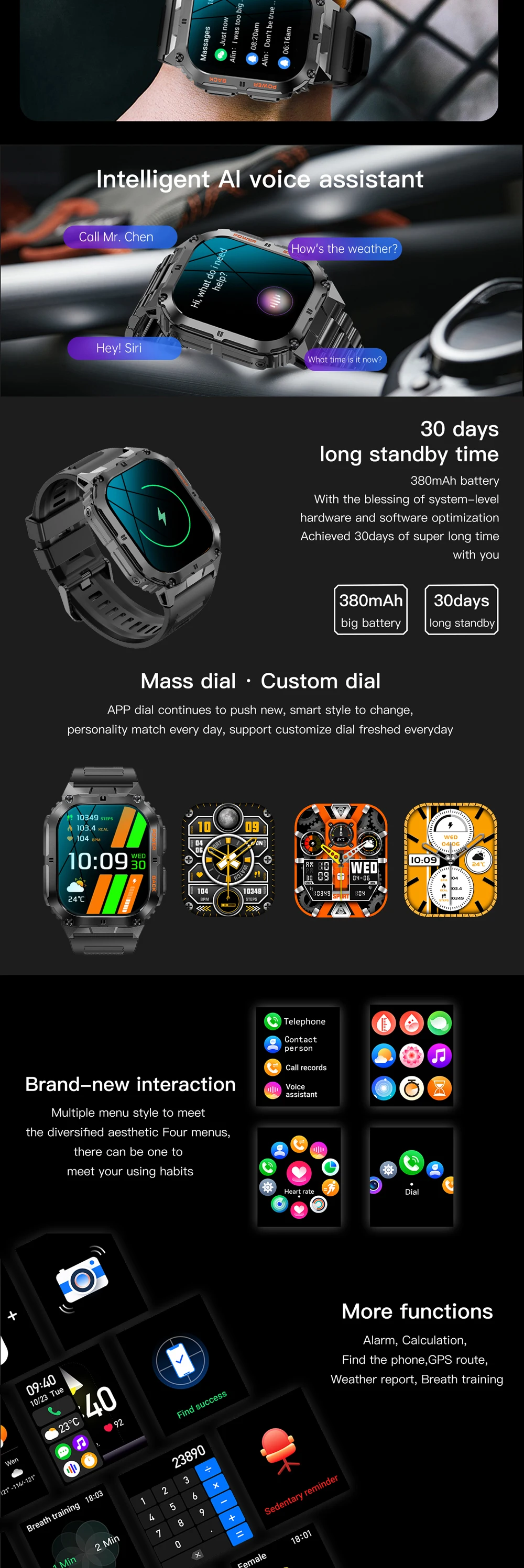 K61 Pro Amoled Smart Watch With 1.96 Inch Screen Bt Call Heart Rate ...
