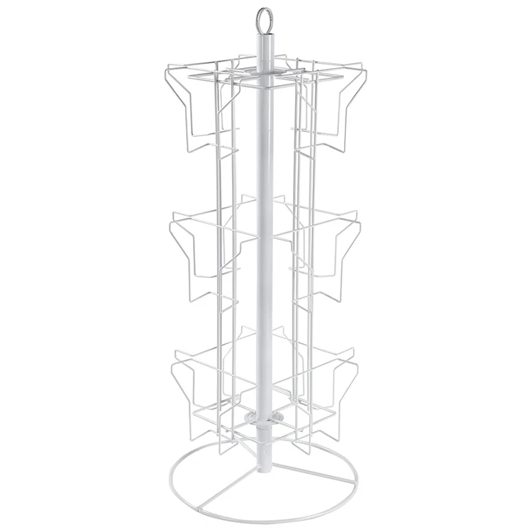 12-Pocket Rotating Countertop Metal Wire Display Rack Postcard ...