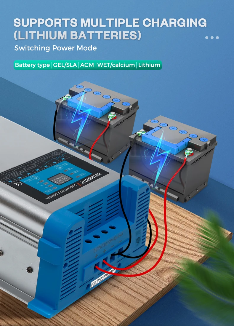 Car Battery Charger Lithium Lifepo4 12v 40a Charger 7 Stage Automatic ...