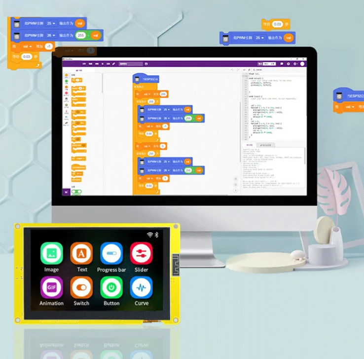 ESP32-S3 LVGL development board 5 "7" LCD graphic display Capacitive ...