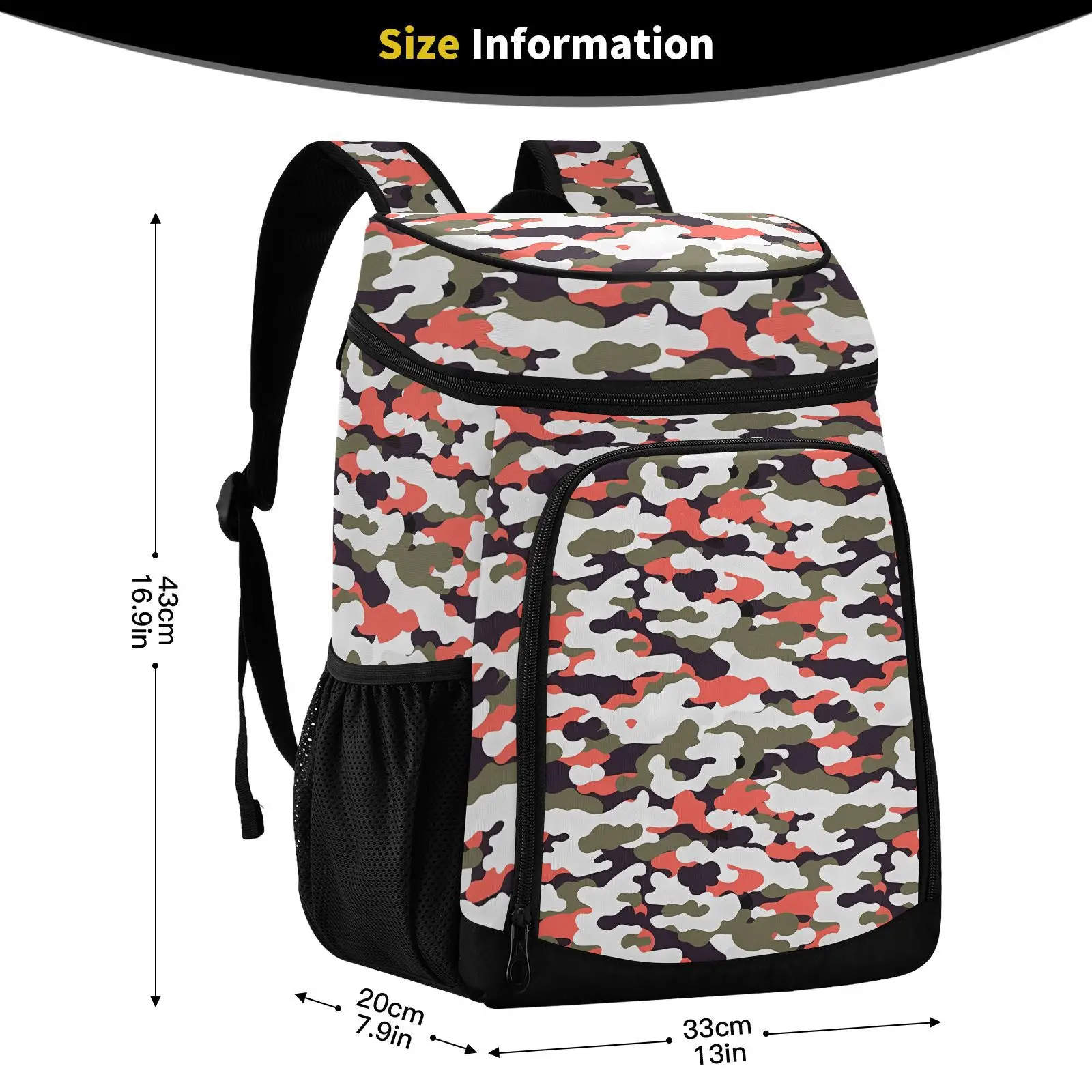 Fashion Cooler Backpack Waterproof Beach Cooler Bag Custom Camo Lunch ...