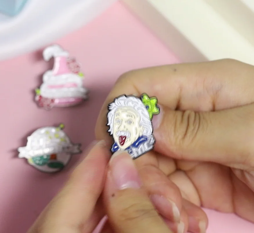 Chemistry Enamel Pins Famous Physicist Lapel Brooch Formula Metal Craft ...