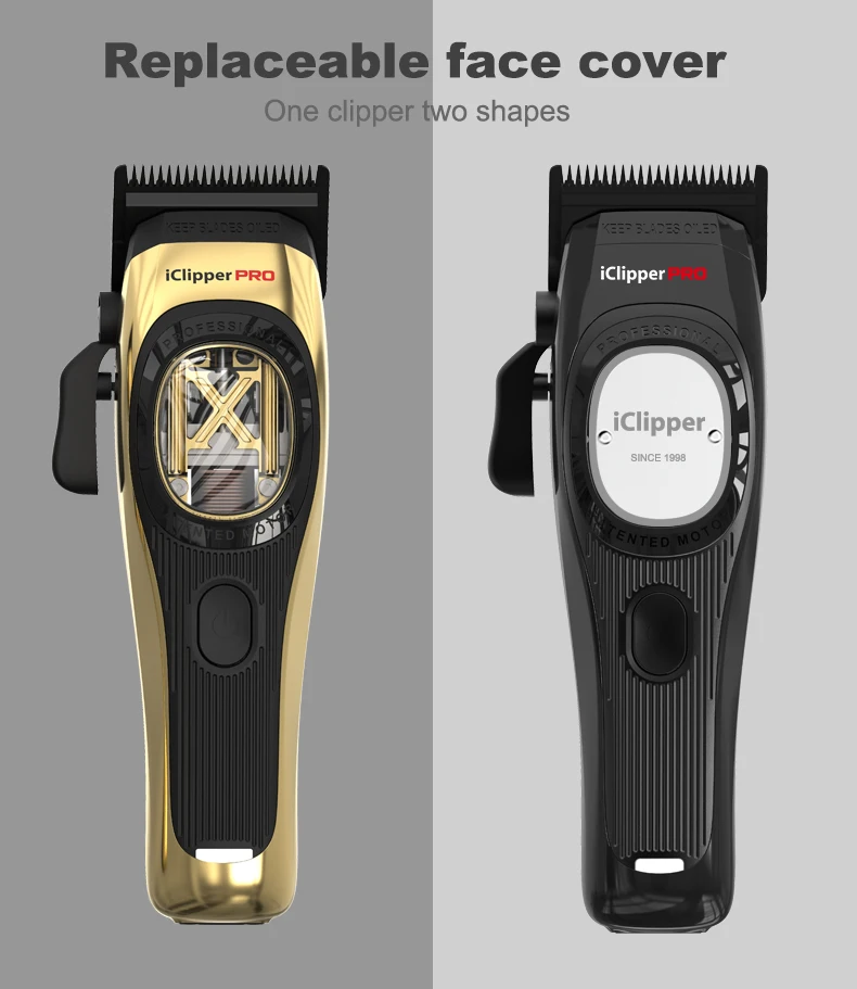 IClipper-HX01 Quiet High-Speed Brushless Magnetic Motor Barber Trimmer ...