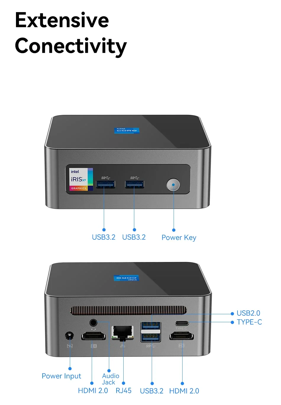 XCY Mini PC Intel Core 12th I5 I7 - Versatile and Powerful