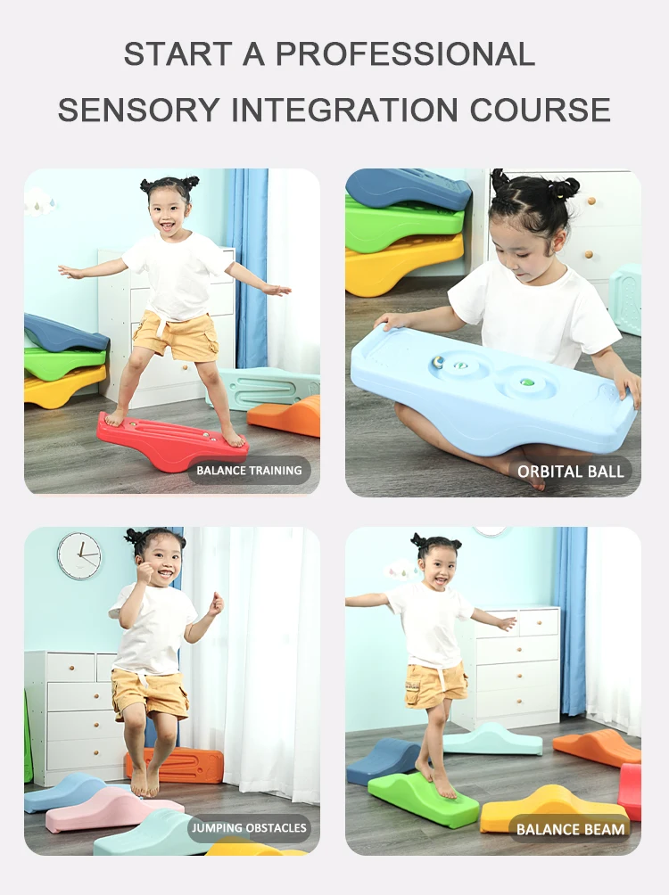 Kids Rocking Seesaw Balance Board,Plastic Balance Board with 5 Balls ...