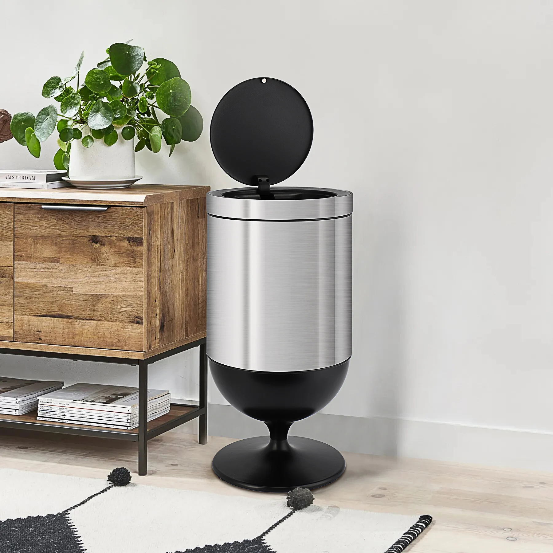 Modern and Stylish Stainless Steel Touchless Sensor Waste Bin for ...