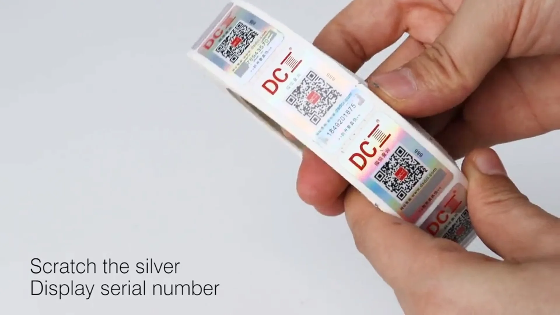 Custom Waterproof Trackable Qr Code Security Sticker Variable Running Serial Number Barcode Qr ...