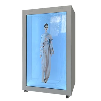 86 Inch Human Size Interactive 3d Hologram Box Transparent Lcd Showcase ...