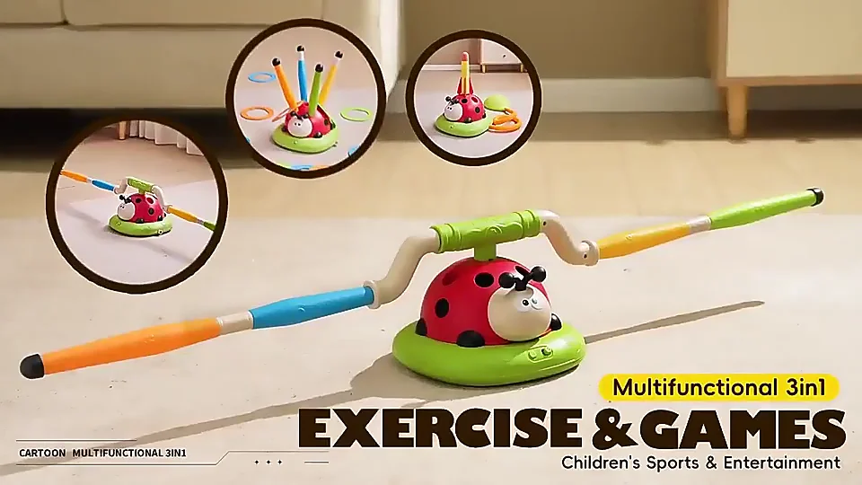 3 In 1 Outdoor Indoor Sports Toy Ladybug Remote Control Jump Rope ...