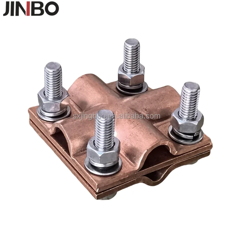 Stainless Steel Earthing Clamps Steel Rope Cross Joint Connector ...
