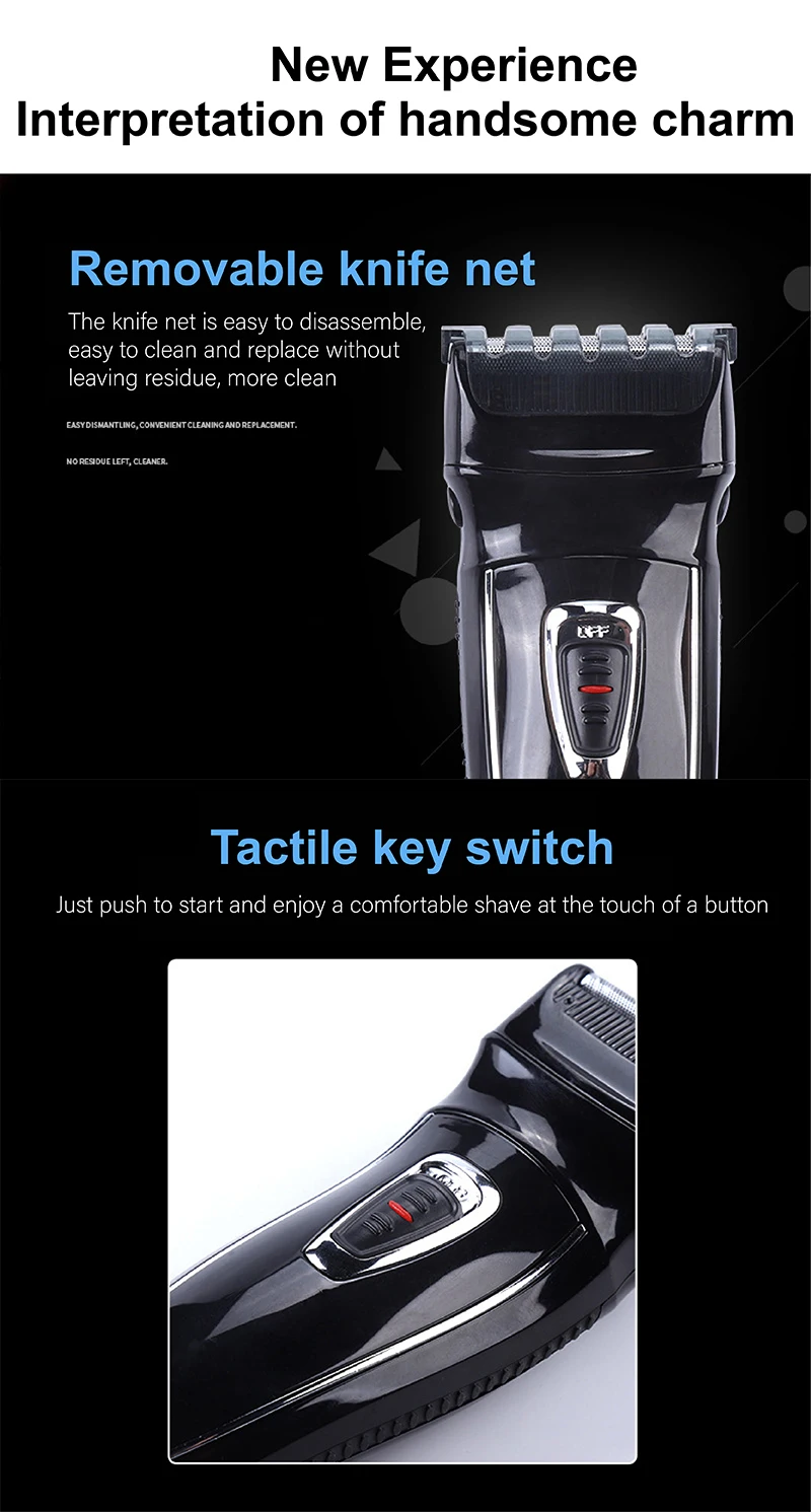 Reciprocating Twin Blade Cordless Usb Beard Portable Class Men Electric ...