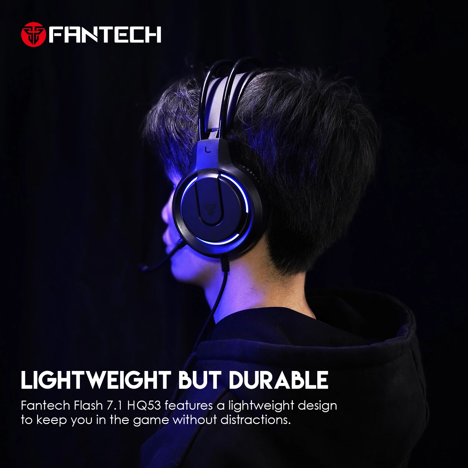 Fantech HQ53 Earphone - 7.1 Wired Gaming Headset with Mic