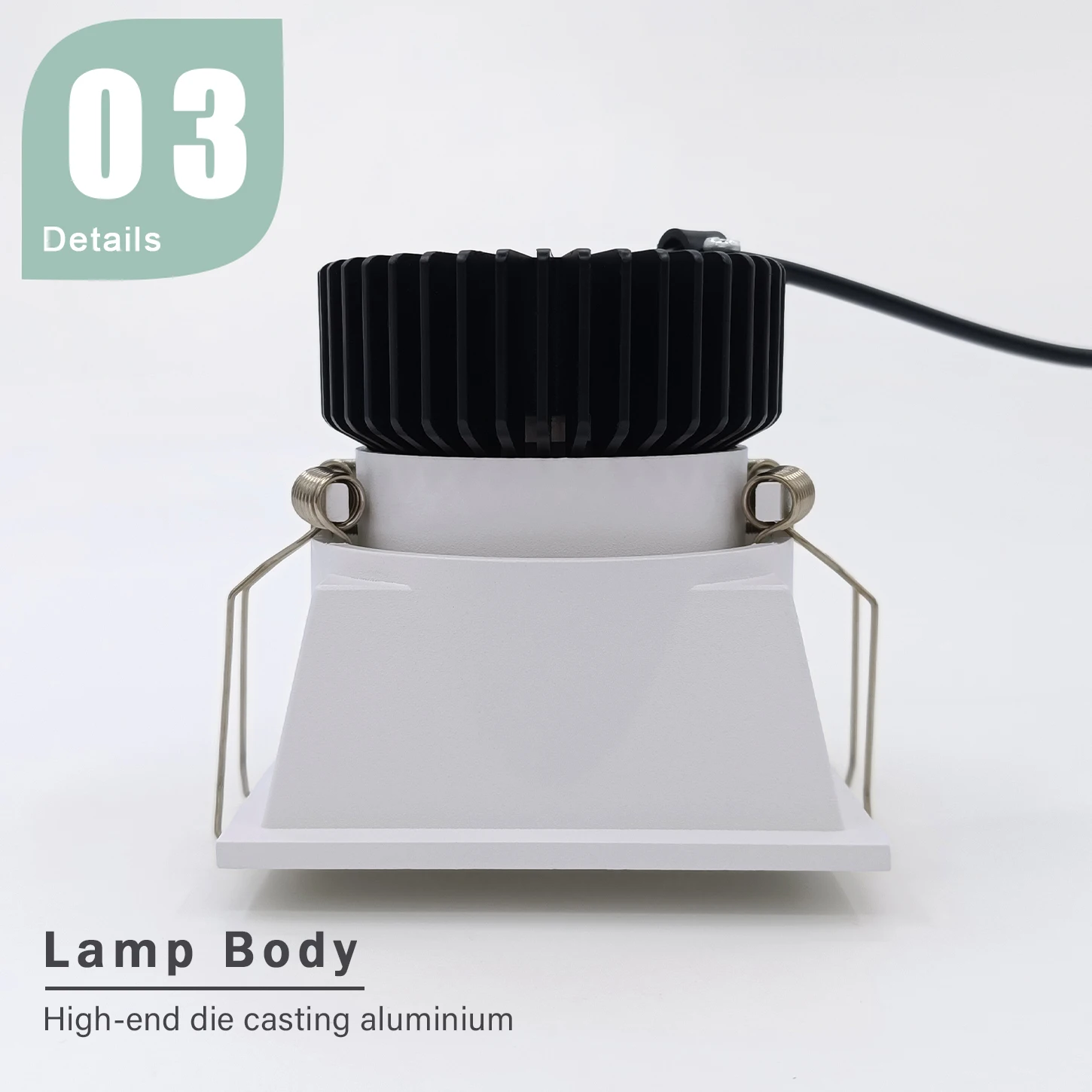 Adjustable 12W Spot Down Light Dimmable Anti Glare 9W COB LED Square ...