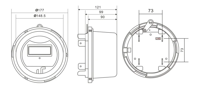 Bidirectional Single Phase ANSI Socket Energy Meter FM 1S 2S 12S