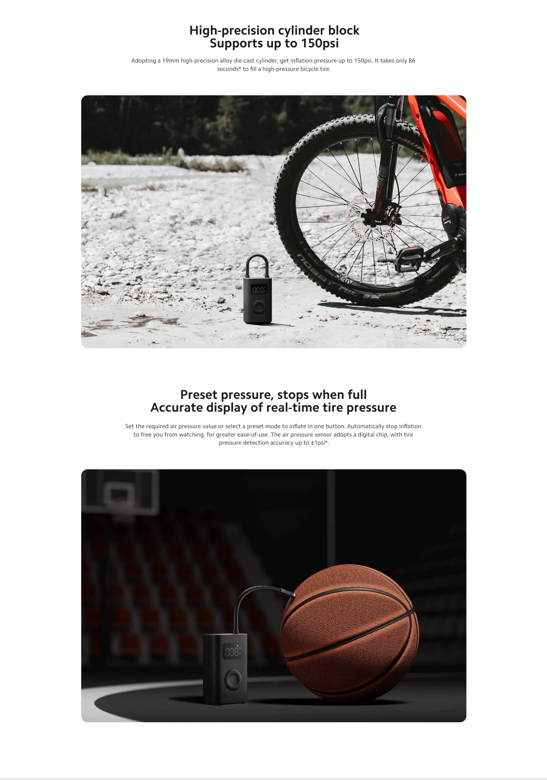 Xiaomi Mijia Air Pump 2 Mjcqb06qw Portable Universal Electric Air ...