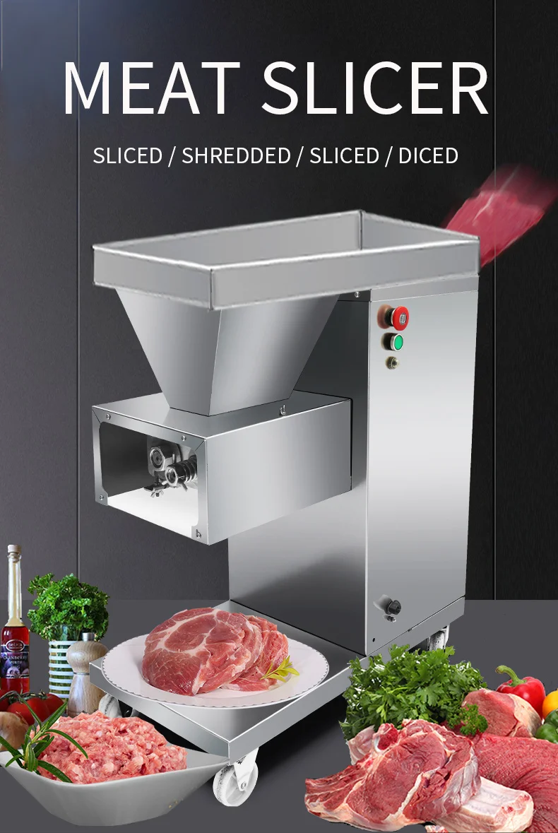 High Efficiency Meat Slicer - Vertical Stainless Steel