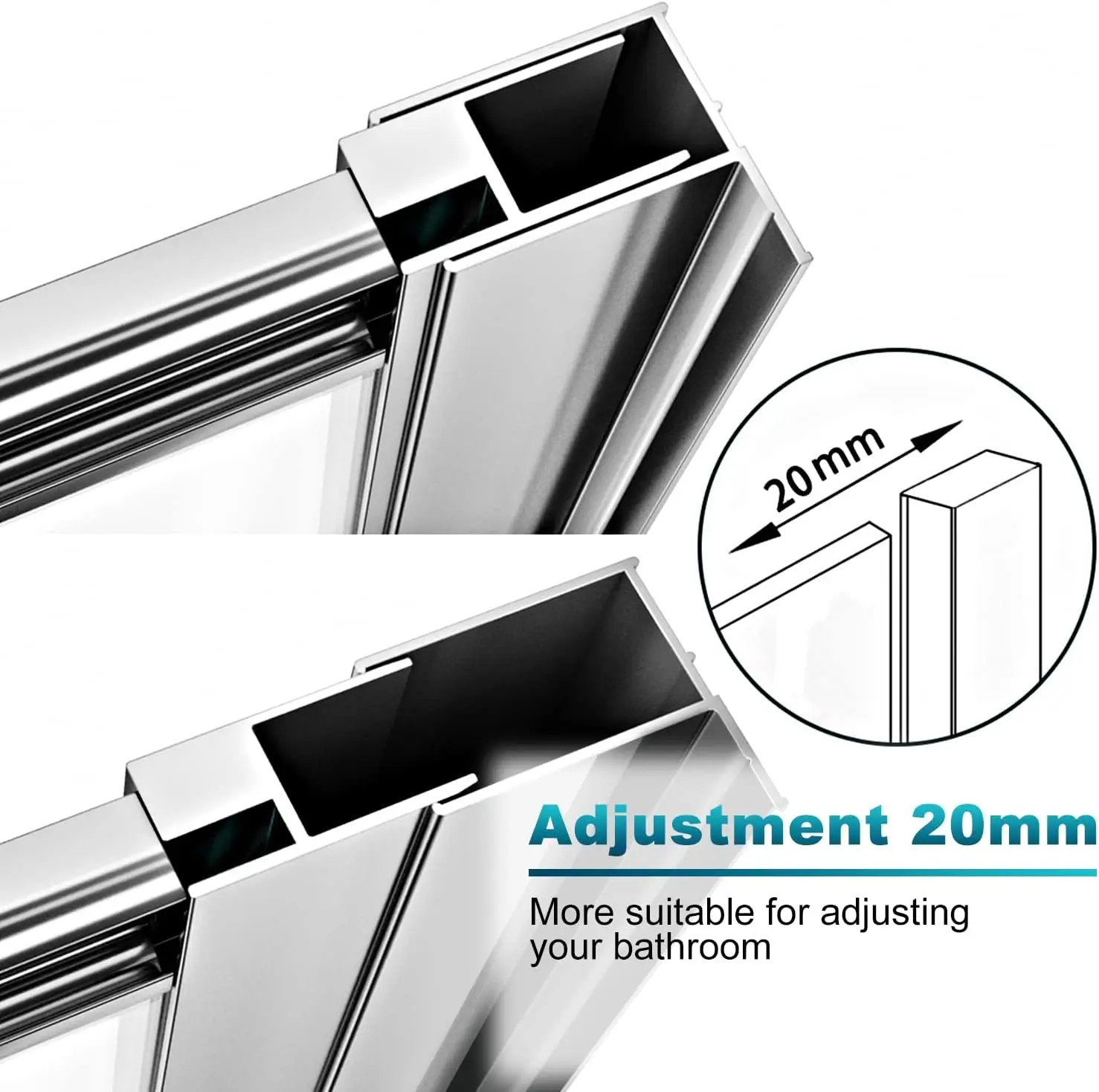 Sliding Shower Door With Stainless Steel 304 Hardware For Usa Shower ...