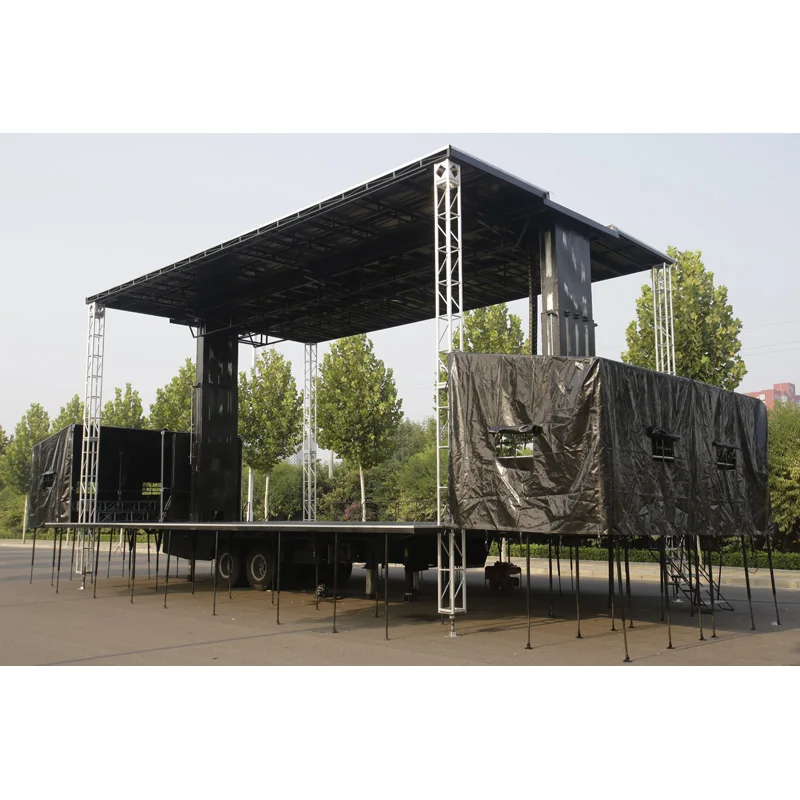 Mobile Stage Trailer From Sinoswan St150 With 160m2 Stage Size For ...